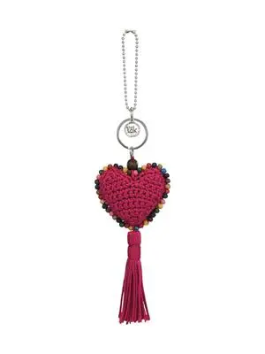 THE SAK Yarnicharmz Crochet Heart Dangle - Pinkberry