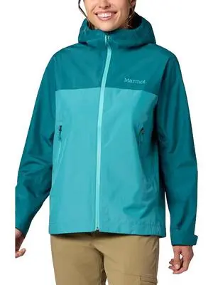 MARMOT Minimalist Pertex® Waterproof Hooded Jacket Emerald Blue/galapagos Blue