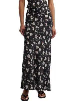 PETAL & PUP Floral Print Crinkle Maxi Skirt