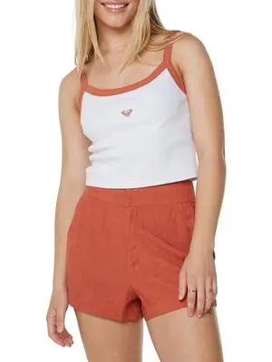 Roxy Sand Bar Crop Camisole - Aragon Heart Embroidery