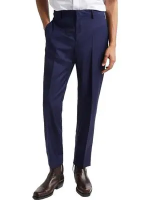 Versace Virgin Wool Tapered Trousers - Ink