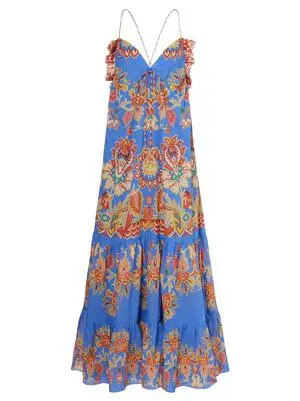 Etro Printed Open-back Cotton Voile Maxi Dress - Blue