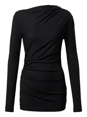 Brunello Cucinelli Monili Gathered Top - Black
