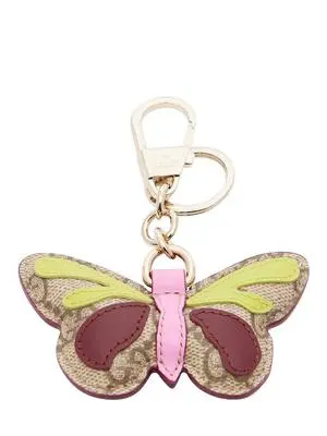 Gucci Gg Leather-trimmed Coated Canvas Bag Charm - Multicoloured