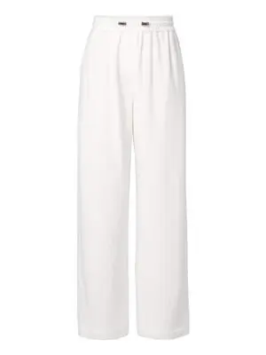 Brunello Cucinelli Cotton-blend Straight Pants - White