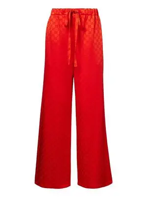 Gucci Gg Satin Wide-leg Pants - Orange