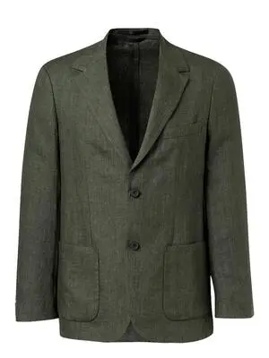 Sunspel Linen Blazer - Green