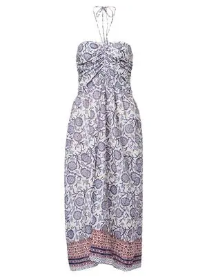 Velvet By Graham & Spencer Floral Cotton Midi Dress - White