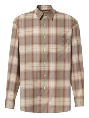 Auralee Checked Wool Shirt - Multicoloured