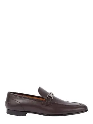 Gucci Jordaan Horsebit Leather Loafers Burgundy