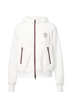 Brunello Cucinelli Cotton-blend Piqué Hoodie - White