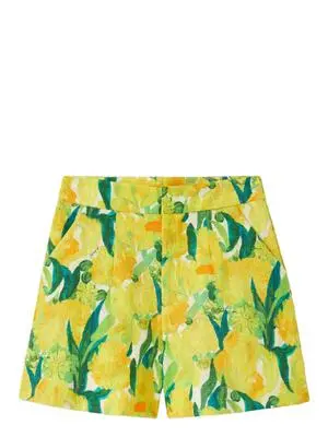 La DoubleJ Floral-print Shorts - Yellow