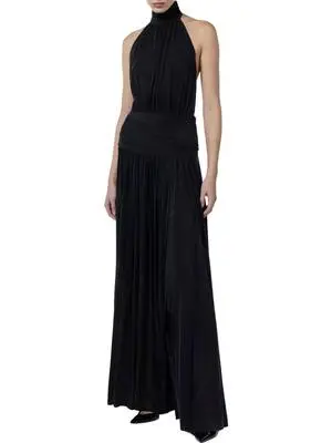 Elisabetta Franchi Draped Maxi Dress - Black