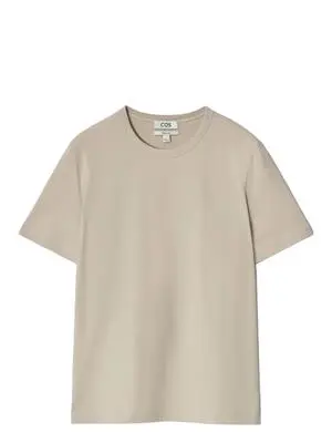 Cos Regular Brushed-cotton Shirt Beige