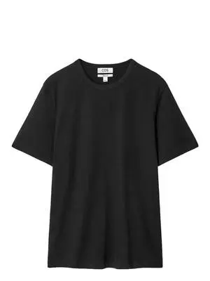 Cos Regular Brushed-cotton Shirt Black