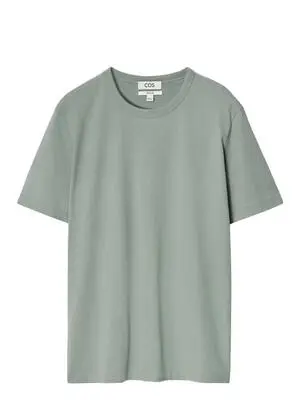 Cos Regular Brushed-cotton Shirt Green