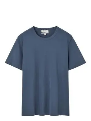 Cos Regular Brushed-cotton Shirt Indigo Blue