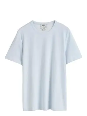 Cos Regular Brushed-cotton Shirt Light Blue