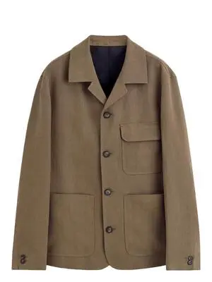 Cos Unstructured Linen Blazer - Beige