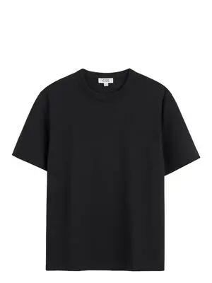 Cos Interlock Cotton Crew-neck T-shirt - Black