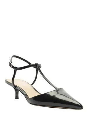 AREZZO Ankle Strap Pointed Toe Pumps Black