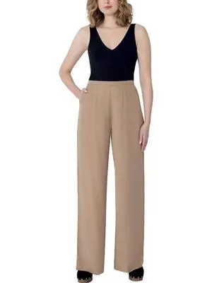 AAM THE LABEL Tall Wide Leg Pant For Full Hips Desert