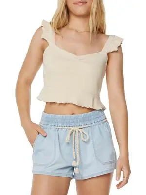 Roxy Coastal Cruisin' Ruffle Strap Camisole - Parchment Solid