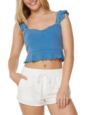 Roxy Coastal Cruisin' Ruffle Strap Camisole - Star Sapphire Solid