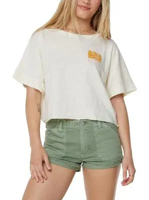 Roxy Sea Glass Oversized Graphic T-shirt - Snow White Sea Glass