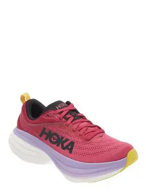 HOKA Bondi 8 Running Shoe Cherries Jubilee/pink Yarrow