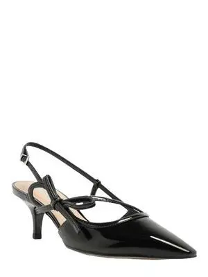 AREZZO Tessa Pointed Toe Slingback Pumps Black