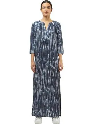 Majestic Filatures Stretch Linen Tie-dye Maxi Dress - Vintage Blue