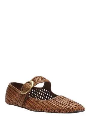 AREZZO Eve Woven Ballet Flat Warm Caramel