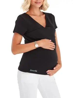 ACCOUCHEE Maternity/nursing Top - Black