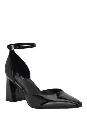 Calvin Klein Nalene Ankle Strap Pumps - Black