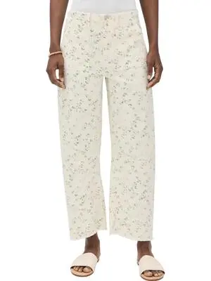LE JEAN Utility Soft Barrel Jeans - Lemon Floral