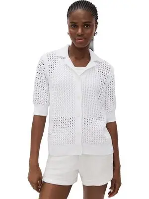 Varley Ellie Knit Shirt - White