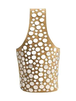 Khaite Livia Studded Suede Top-handle Bag - Mud