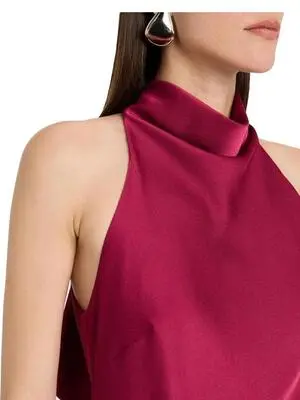 Aidan Mattox Cowl-neck Crepe Back Satin Gown - Meritage