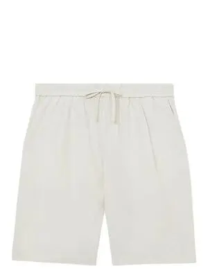 REISS Linen Drawstring Shorts - Stone