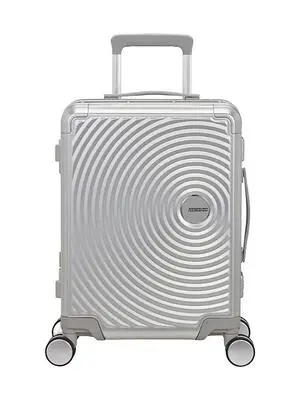 AMERICAN TOURISTER Soundbox Expandable Four-wheel Shell Cabin Suitcase 55cm - Silver