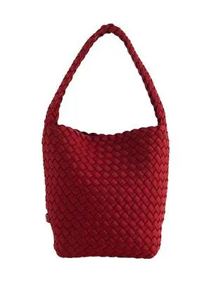 NAGHEDI Nomad Small Woven Tote Bag Rosso