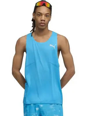 PUMA Raceday Ultraspun Running Singlet Blue