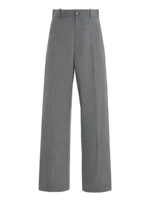 Marie Adam-Leenaerdt Classic Cropped Wool Trousers - Grey