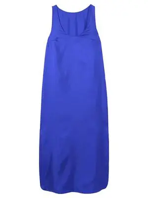 Loulou De Saison Nada Silk-twill Midi Dress - Blue