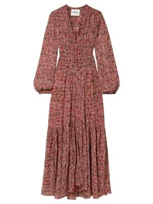 MARANT ETOILE Marant Étoile Briane Printed Georgette Maxi Dress Red