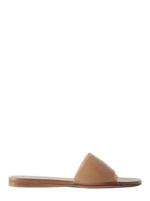 Amina Muaddi Bianca Glass Pvc Flats - Neutrals