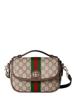 Gucci Ophidia Small Top Handle Bag Gg Canvas - Beige