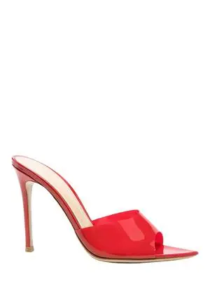GIANVITO ROSSI 100mm Leather Heeled Mules - Red