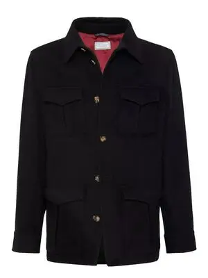 Brunello Cucinelli Cashmere Military Jacket - Black